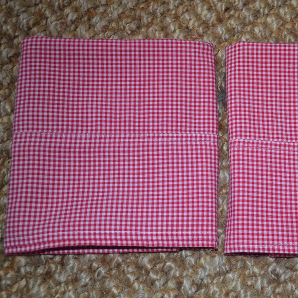 Ralph Lauren | Bedding | 2 Vintage Ralph Lauren Small Gingham Check Red ...